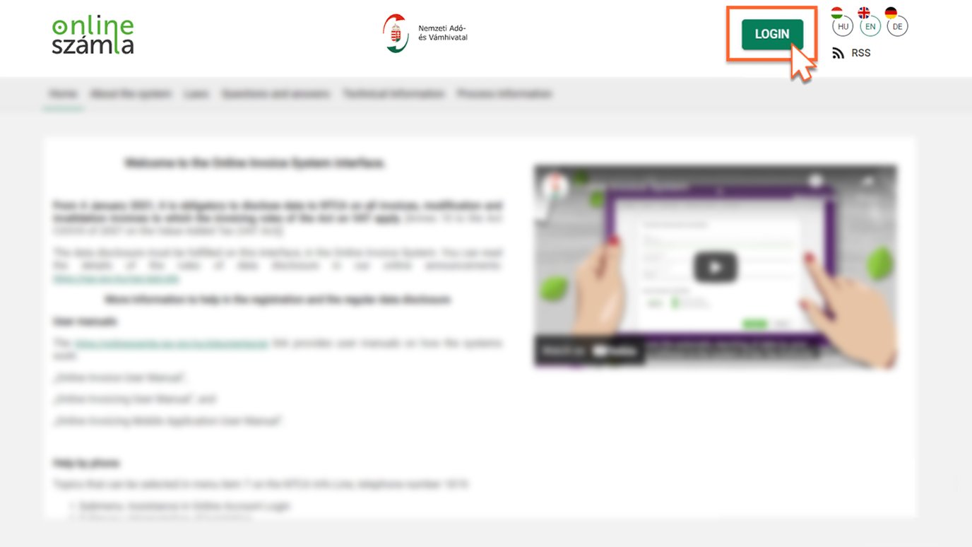 Technical guide for NAV online invoicing data registration