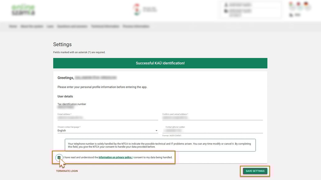 Technical guide for NAV online invoicing data registration