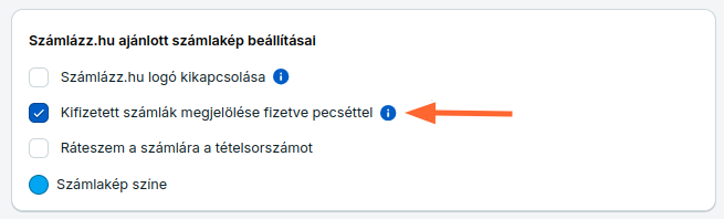 Fizetve pecsét a számlán