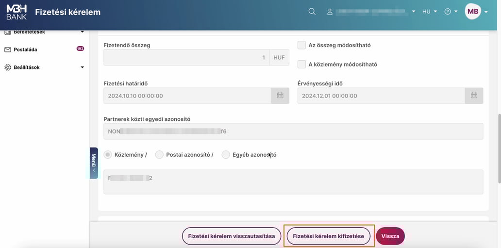 MBH Bank (korábban MKB Bank) qvik-kérelem elfogadása